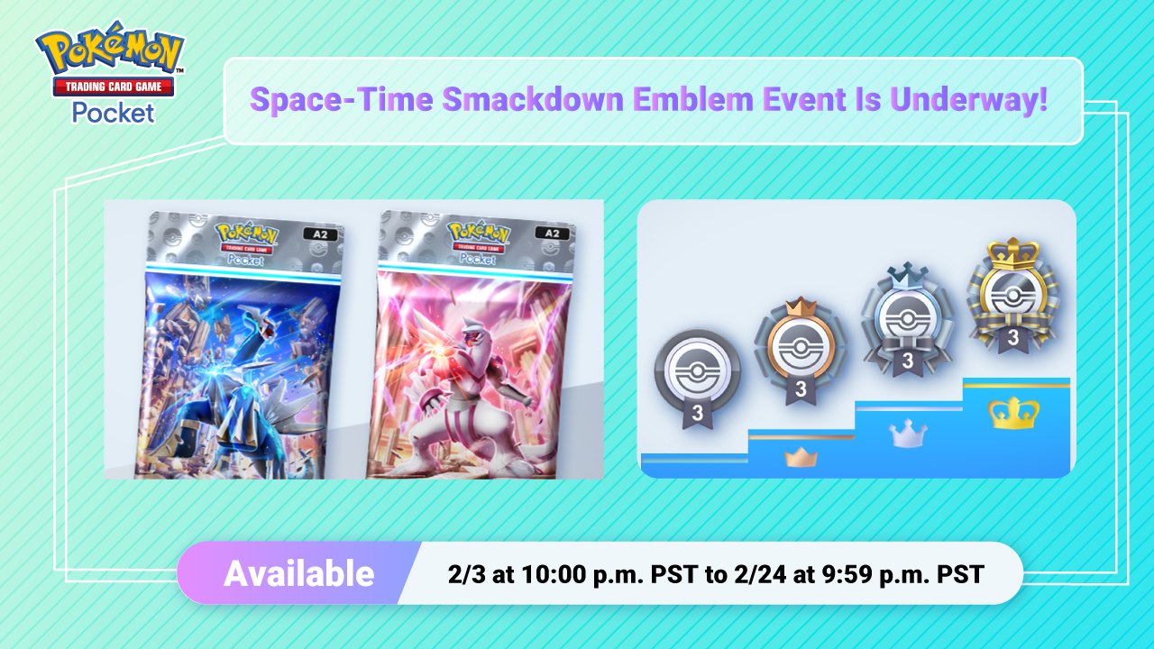 Pokémon TCG Pocket: Space-Time Smackdown Emblem Event Guide - PTCGmeta.com