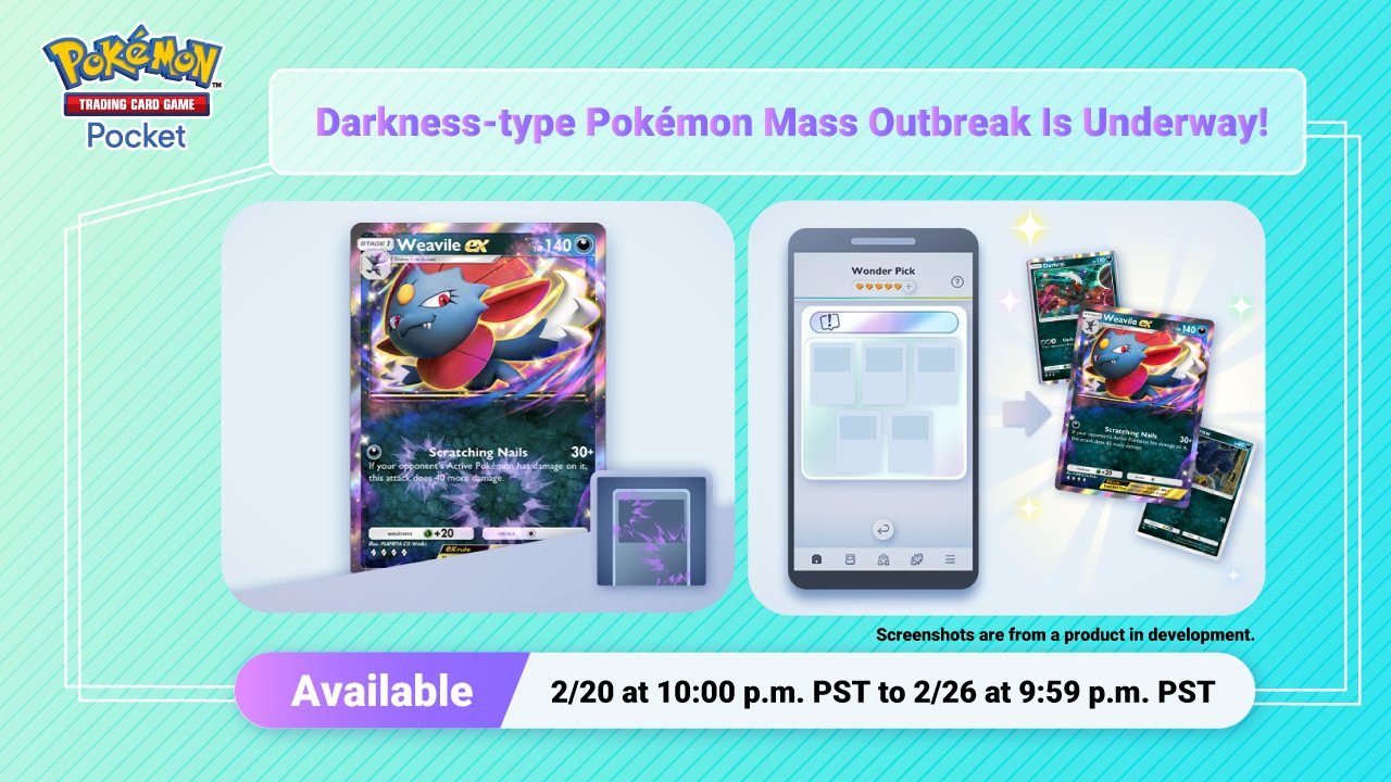 Darkness-type Pokémon Mass Outbreak in Pokémon TCG Pocket - PTCGmeta.com